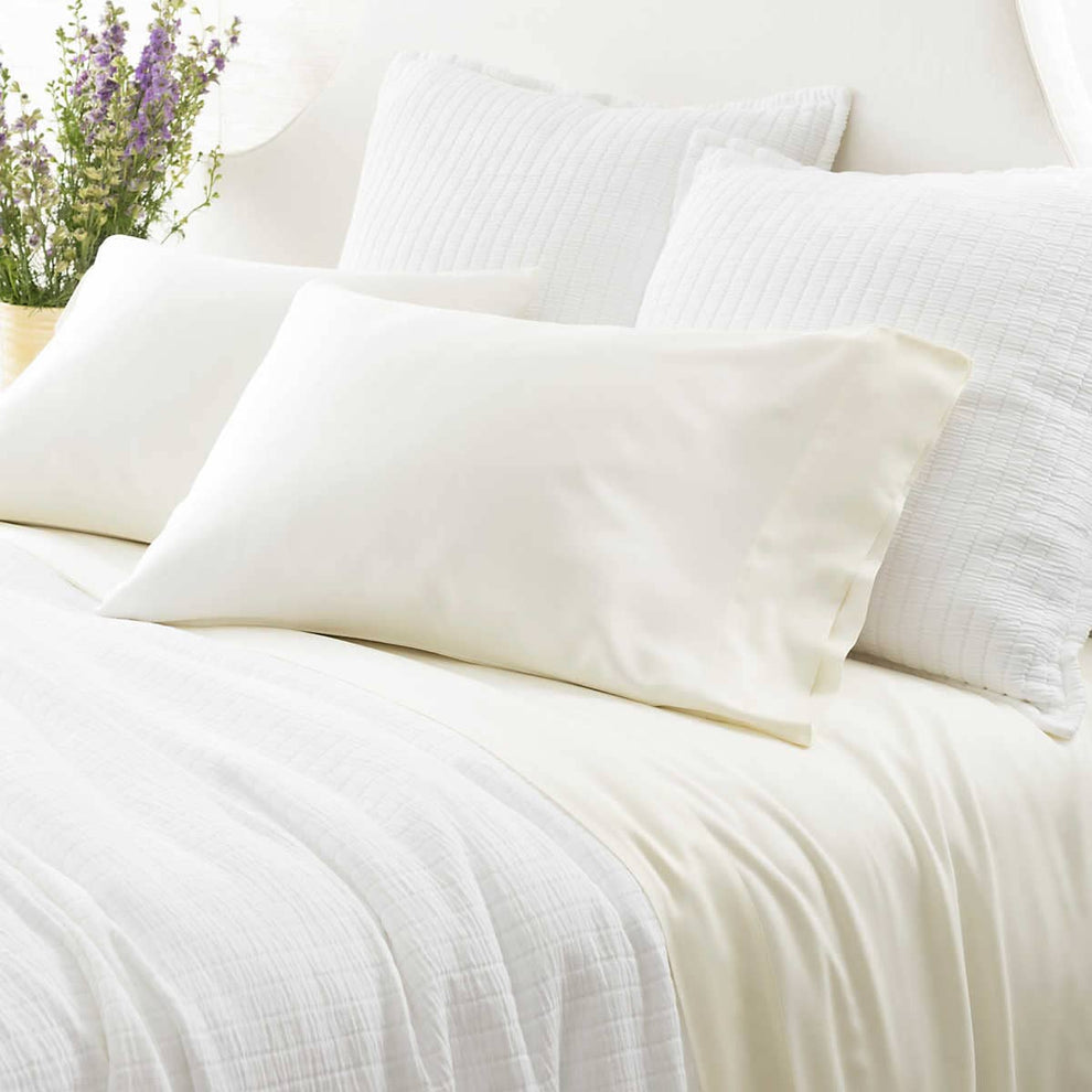 Silken Solid Ivory Sheet Set – Rainsford Company
