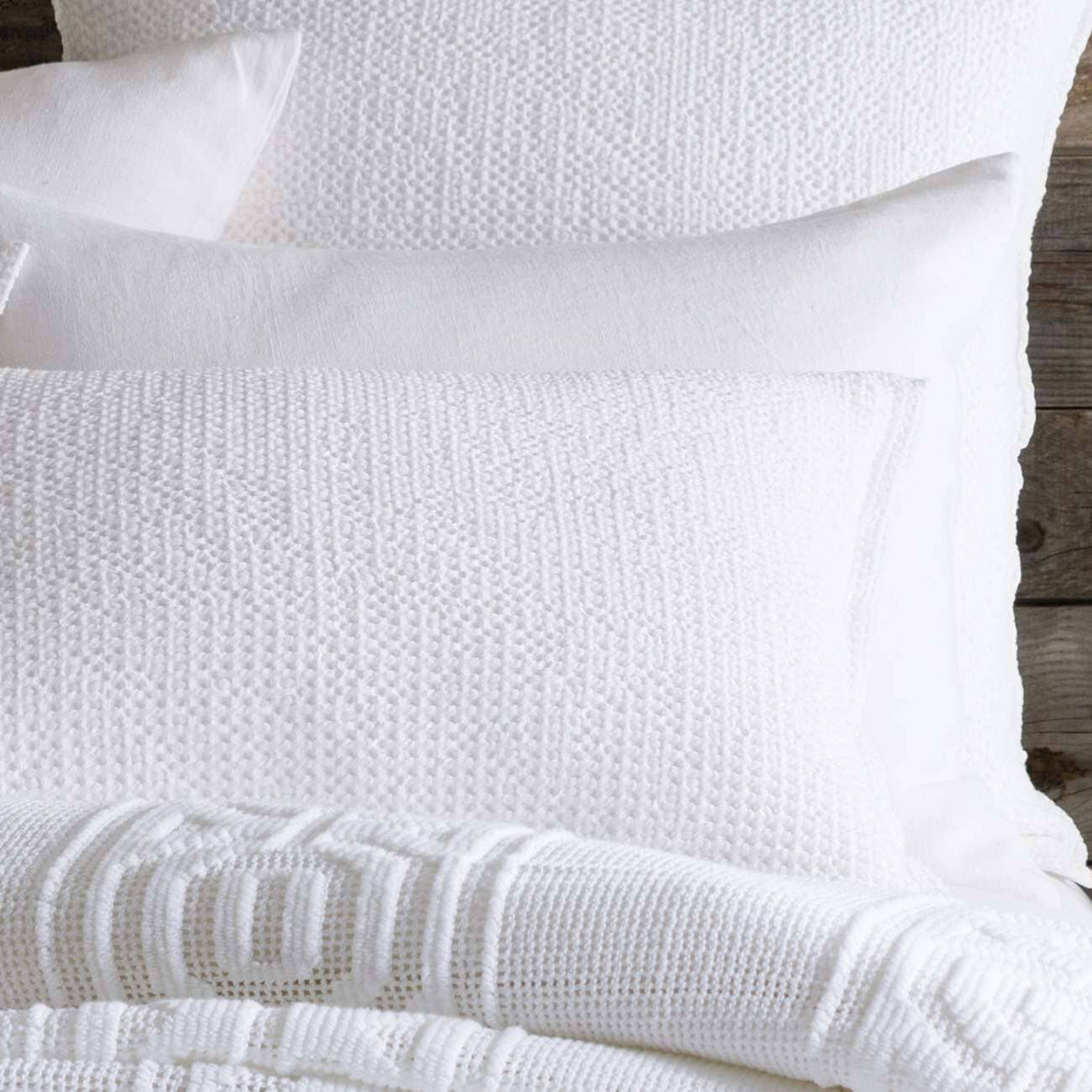 Stone Washed Linen White sham – Rainsford Company