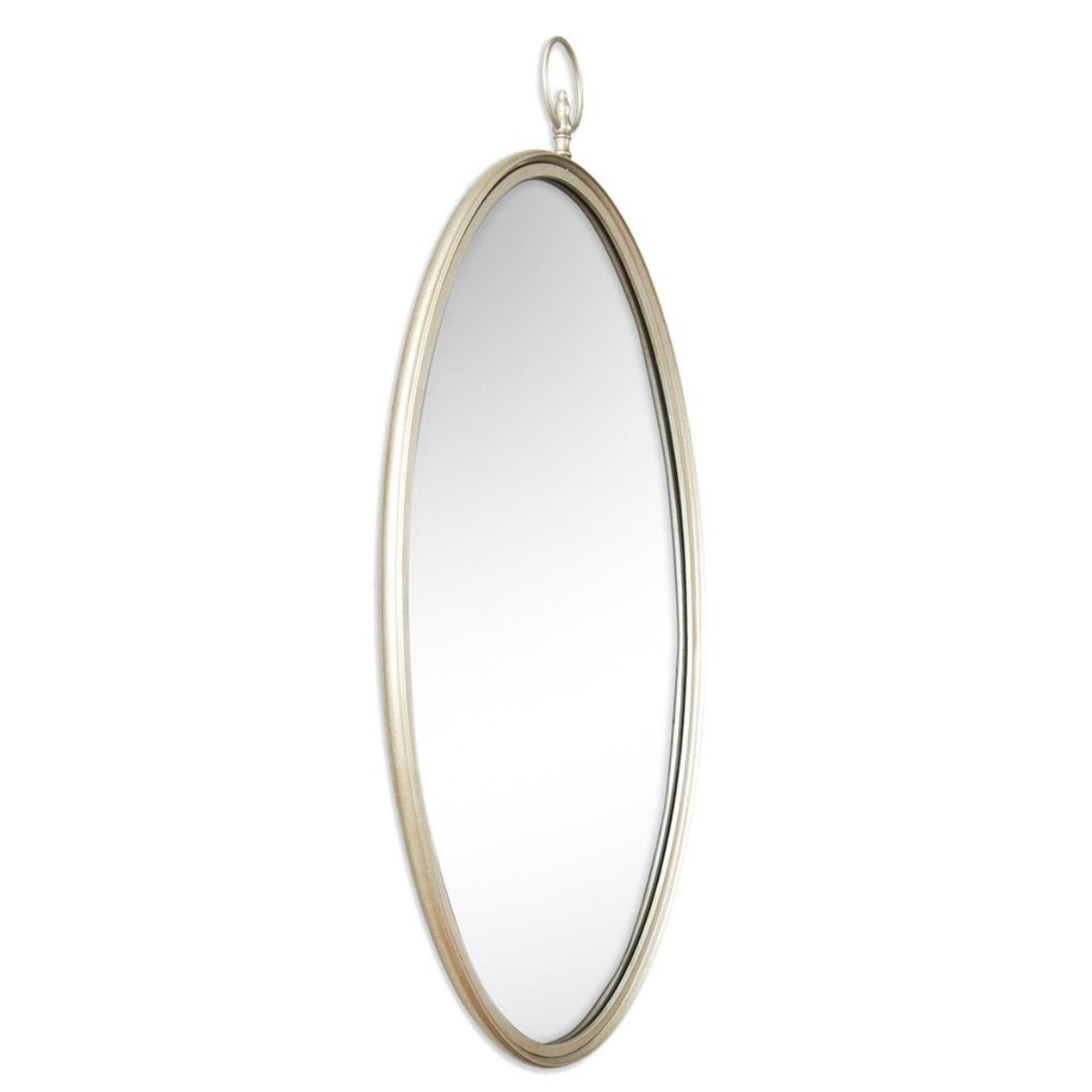 Champagne Silver Oval Mirror (Baxter) | Rainsford Company