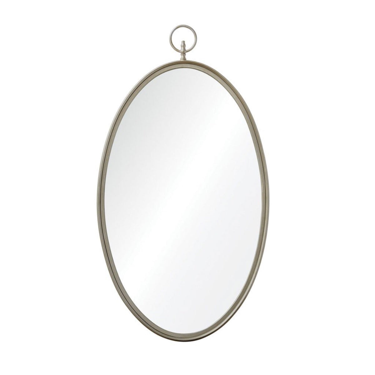Champagne Silver Oval Mirror (Baxter) | Rainsford Company