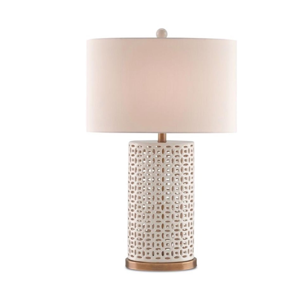 Ceramic and Antique Brass Table Lamp (Chelsea) | Rainsford Company